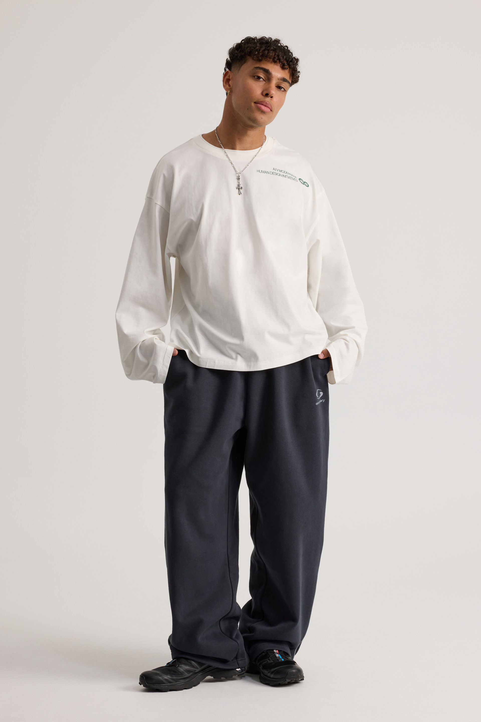 Open Gallery Baggy Track Pant Og Iced Lagoon/piping - Shop Factorie