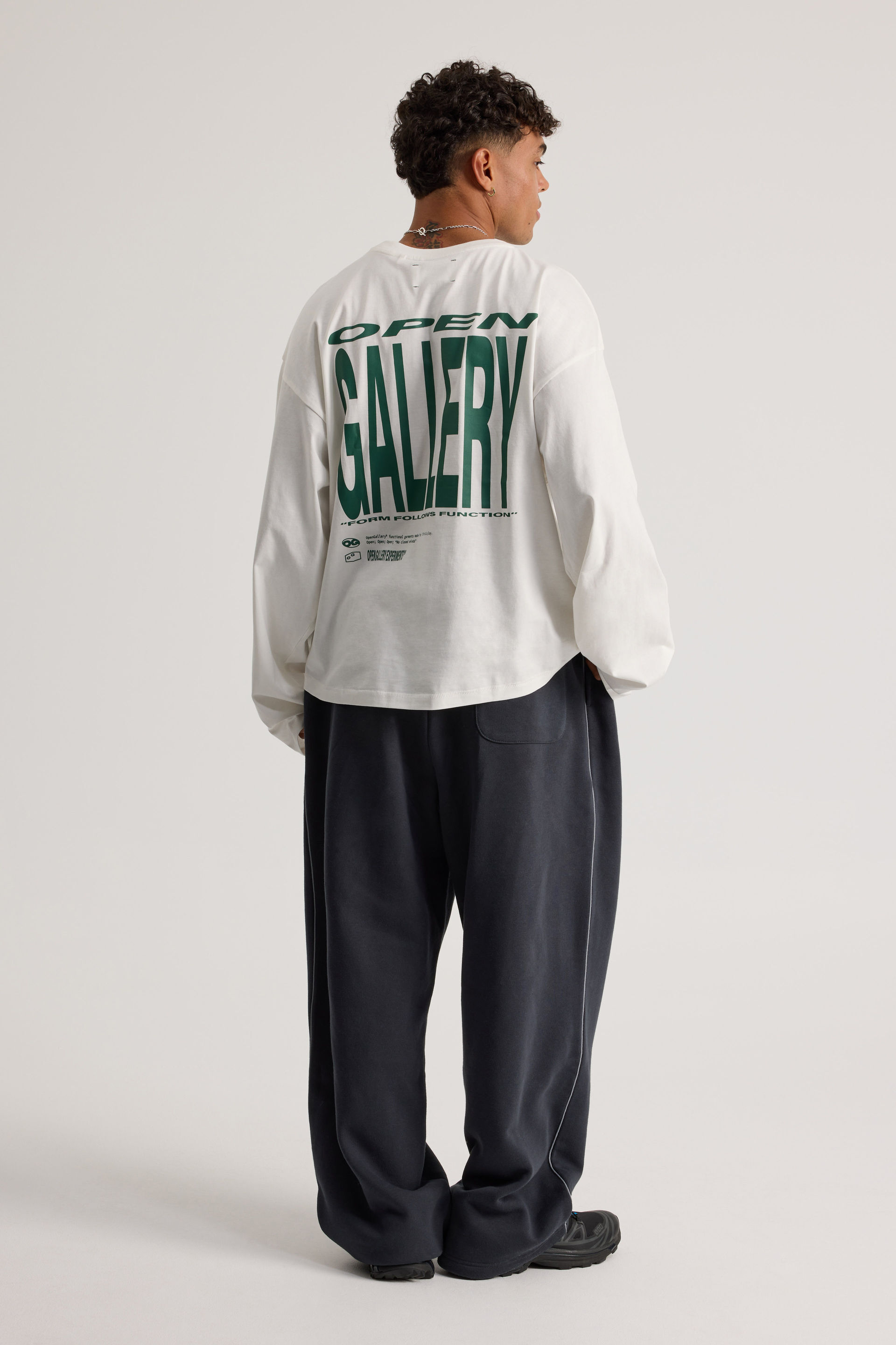 Open Gallery Baggy Track Pant Og Iced Lagoon/piping - Shop Factorie
