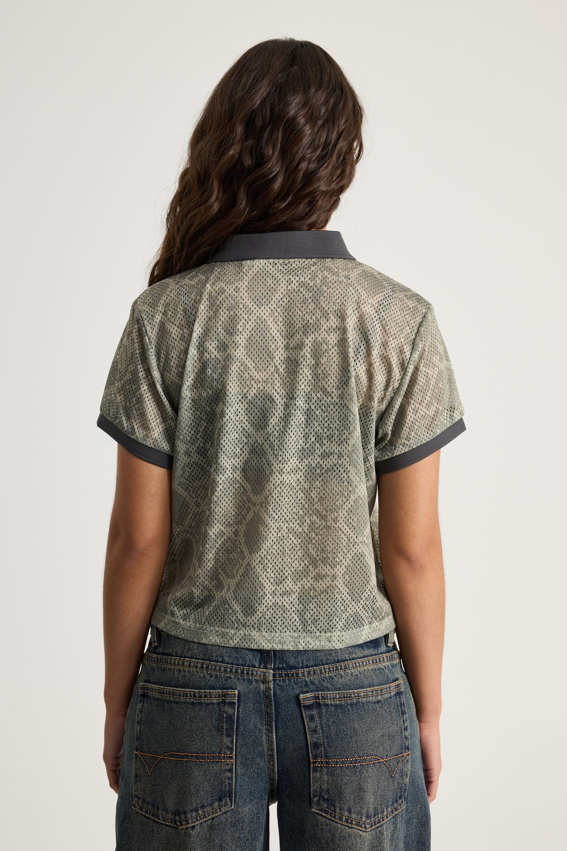 Graphic Mesh Tee Snake Skin/open Gallery - Shop Factorie