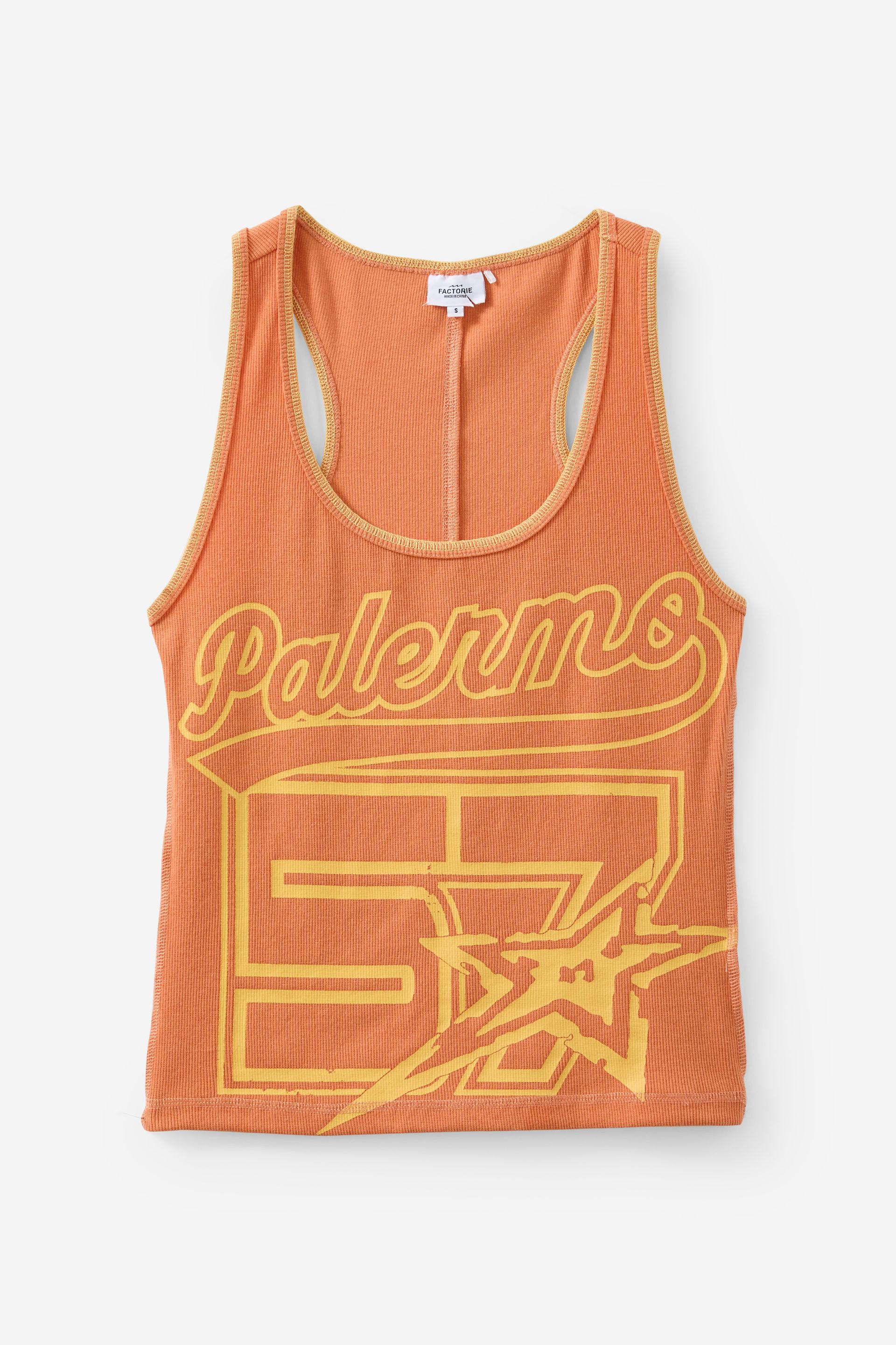 Graphic Tank Rich Orange/palermo - Shop Factorie